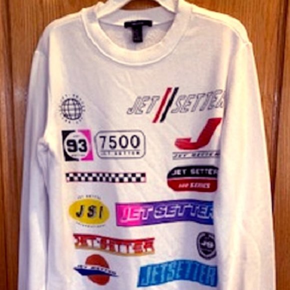 Forever 21 | Tops | New Forever2 Women Jet Setter Graphic Sweatshirt ...